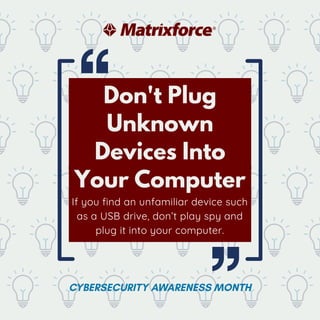 Cybersecurity Awareness Month Tips | PDF