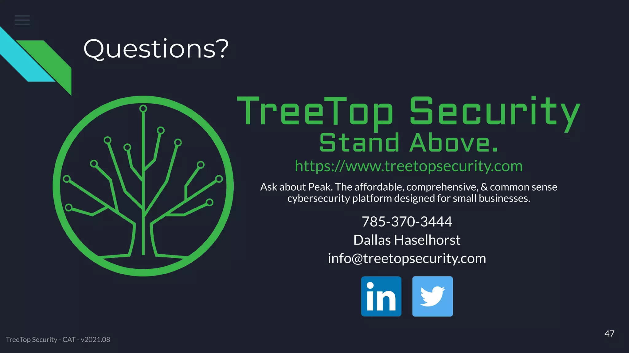 Cybersecurity Awareness Training Presentation v2021.08