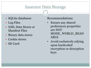 Cybersecurity - Mobile Application Security | PPT