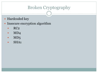 Cybersecurity - Mobile Application Security | PPT