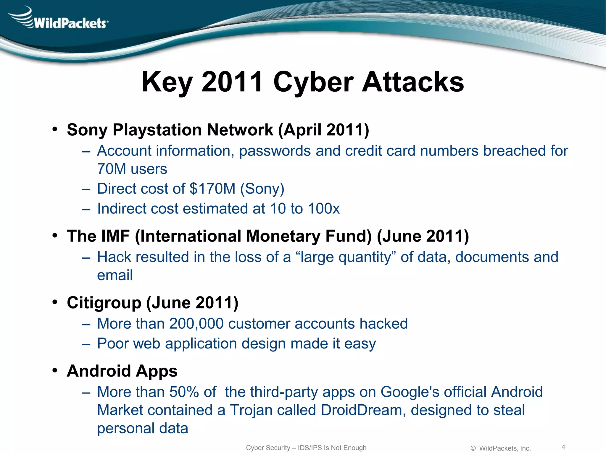 Cyber Security - IDS/IPS is not enough | PDF