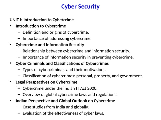 Cybercrime and the Origins of Cybercrime | PPTX