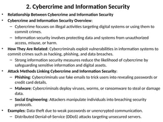 Relationship Between Cybercrime and Information Security | PPTX
