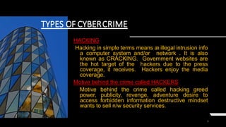 Cybersecurity2021 | PPTX | Crime & Harmful Acts to Individuals, Society ...