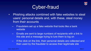 Cybersecurity 2 cyber attacks | PPTX