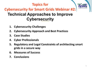 Cybersecurity for Smart Grids: Technical Approaches to Provide ...