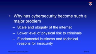 Cybersecurity 3 cybersecurity costs and causes | PPTX