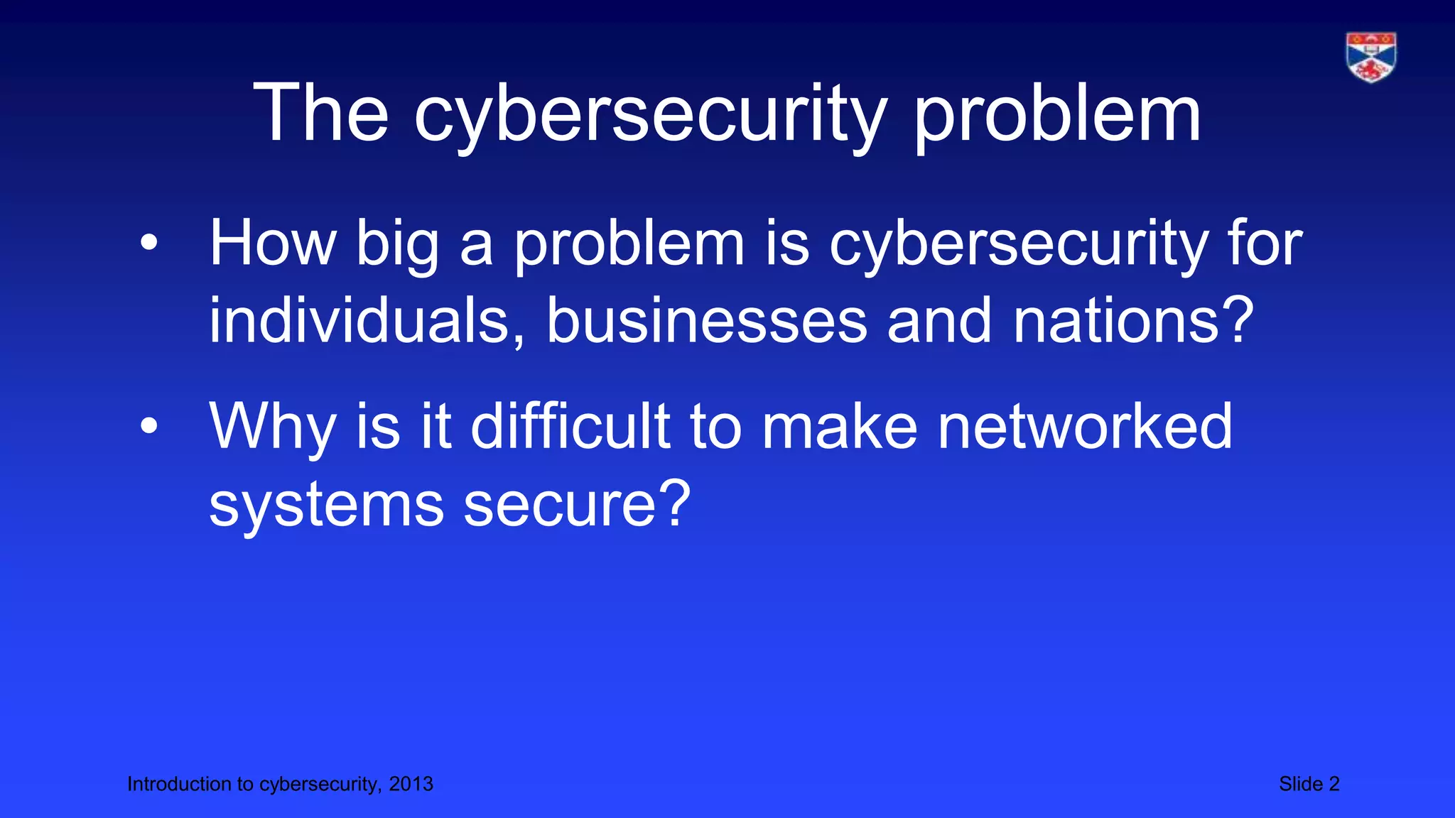 Cybersecurity 3 cybersecurity costs and causes | PPTX