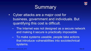 Cybersecurity 3 cybersecurity costs and causes | PPTX