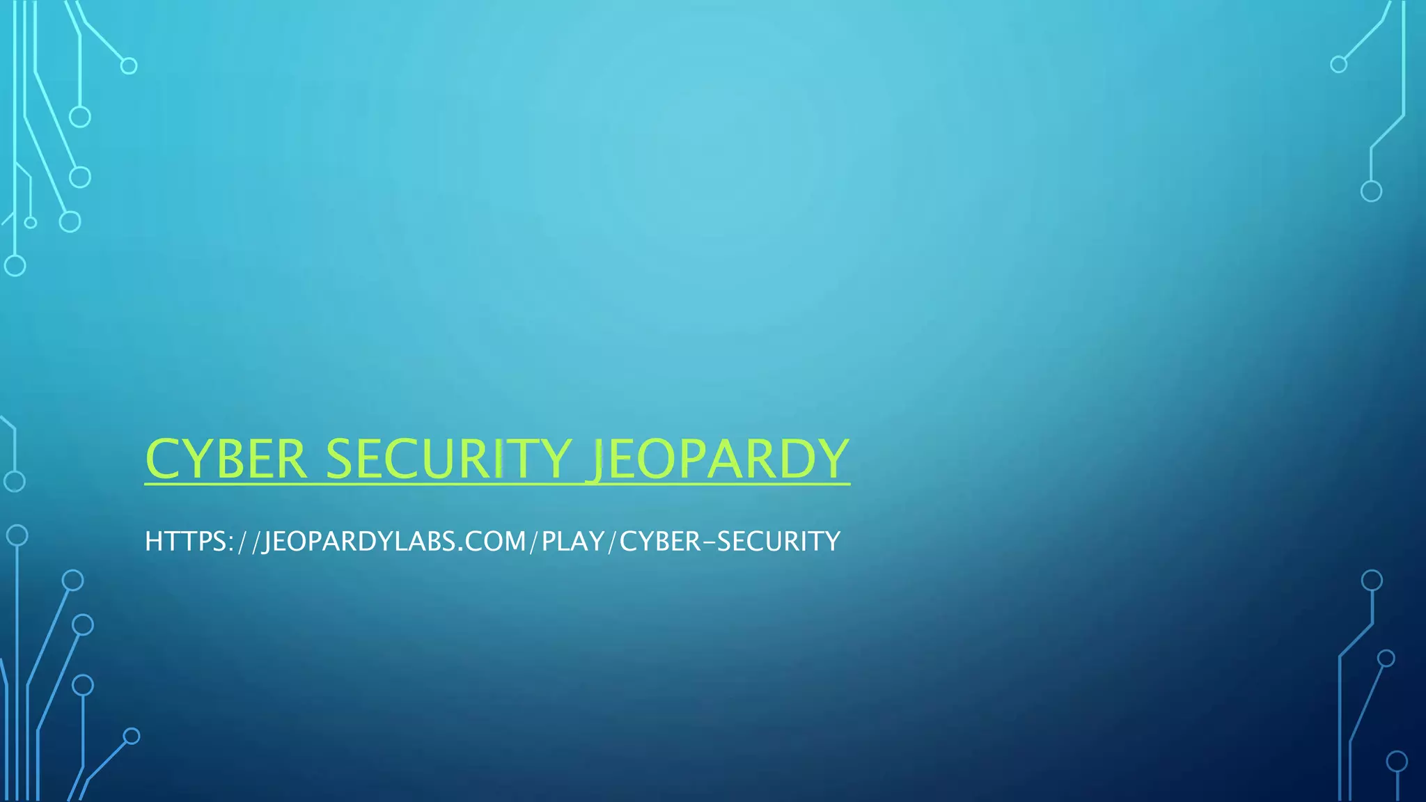 Cyber Security for 5th and 6th Graders | PPTX