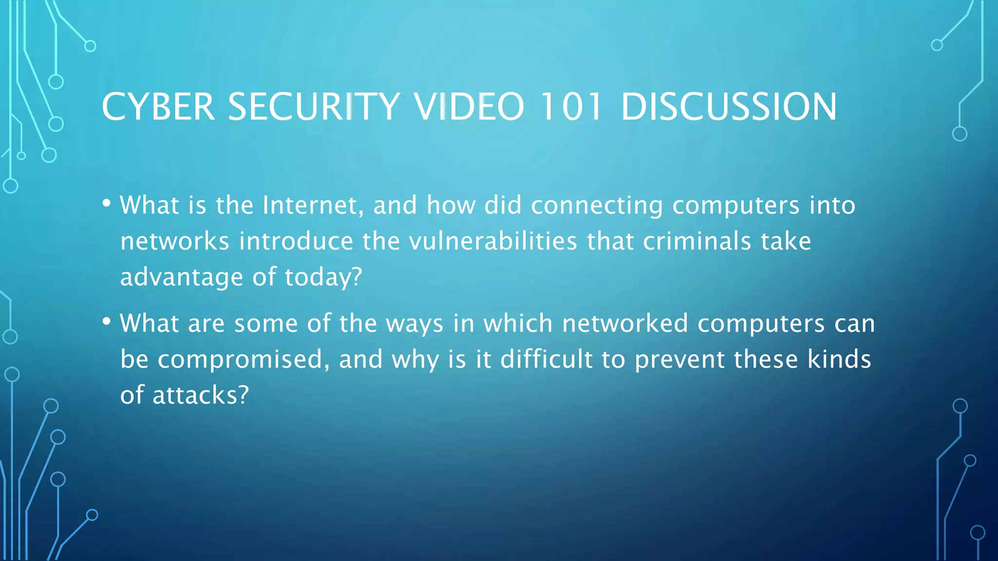 Cyber Security for 5th and 6th Graders | PPTX