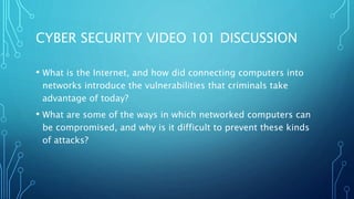 Cyber Security for 5th and 6th Graders | PPTX