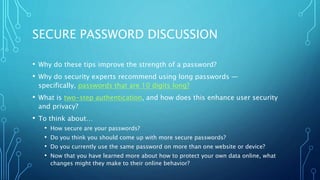 Cyber Security for 5th and 6th Graders | PPTX