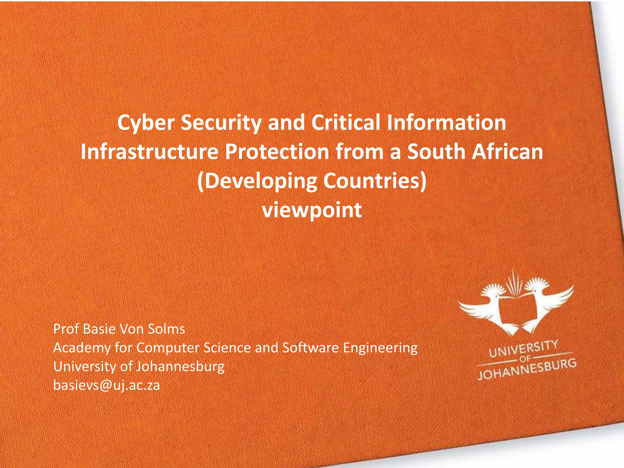 Cyber security and critical information infrastructure protection from ...