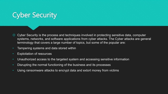 CYBER SECURITY AND ETHICAL HACKING.pptx | Computing | Technology & Computing