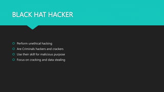 CYBER SECURITY AND ETHICAL HACKING.pptx | Computing | Technology & Computing