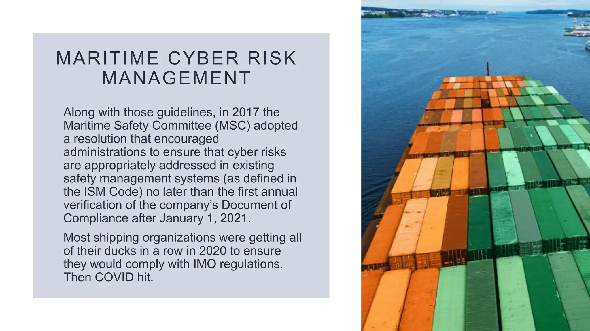 Cybersecurity and the Shipping Industry | PPTX
