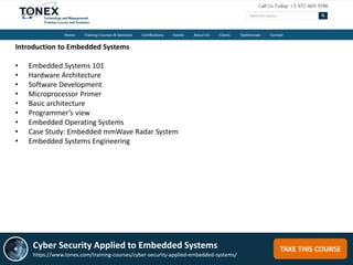 Cyber security applied to embedded systems | PPTX