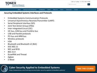 Cyber security applied to embedded systems | PPTX