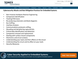 Cyber security applied to embedded systems | PPTX