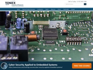 Cyber security applied to embedded systems | PPTX