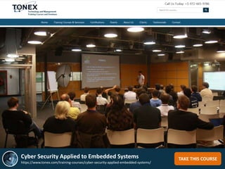 Cyber security applied to embedded systems | PPTX