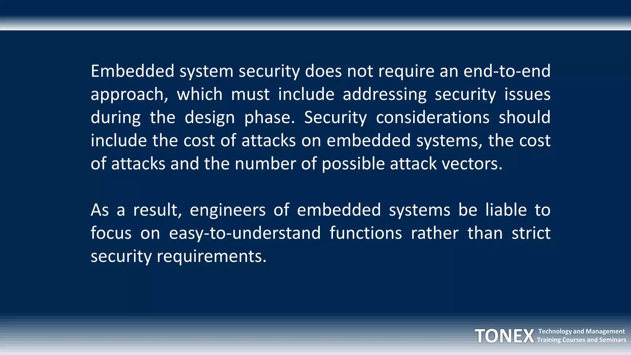 Cybersecurity Applied To Embedded Systems Fundamentals Of Embedded
