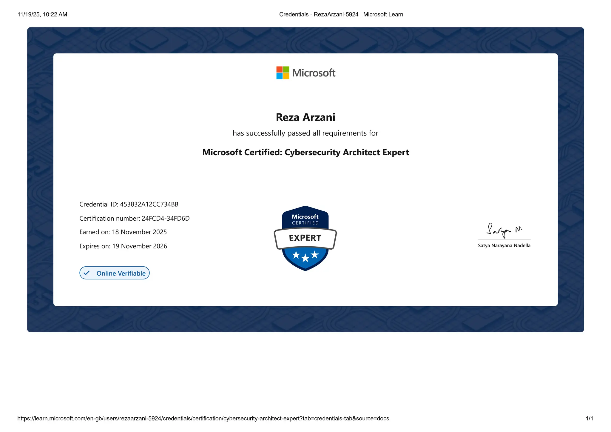 Microsoft Cybersecurity Architect Expert | PDF