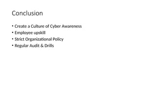Training on Cyber Security & Awareness for employees | PPTX