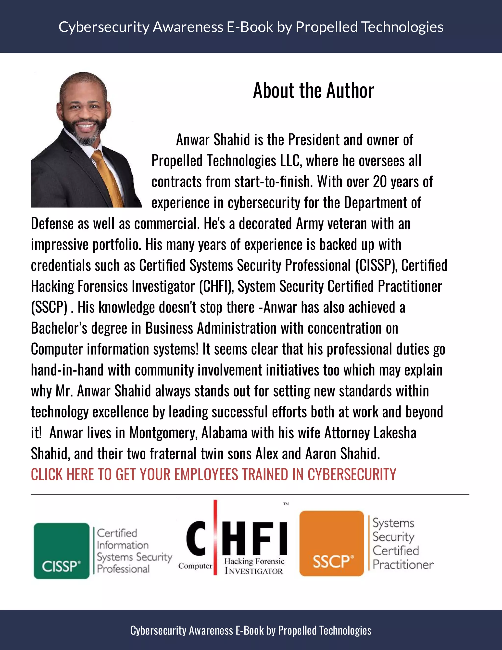 Cybersecurity Awareness E-book by Propelled Technologies | PDF