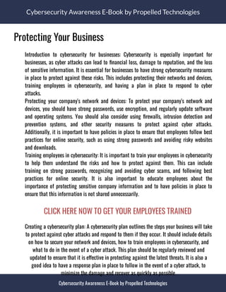 Cybersecurity Awareness E-book by Propelled Technologies | PDF