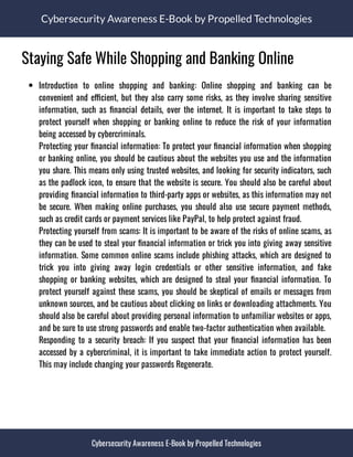 Cybersecurity Awareness E-book by Propelled Technologies | PDF