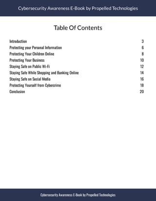 Cybersecurity Awareness E-book by Propelled Technologies | PDF