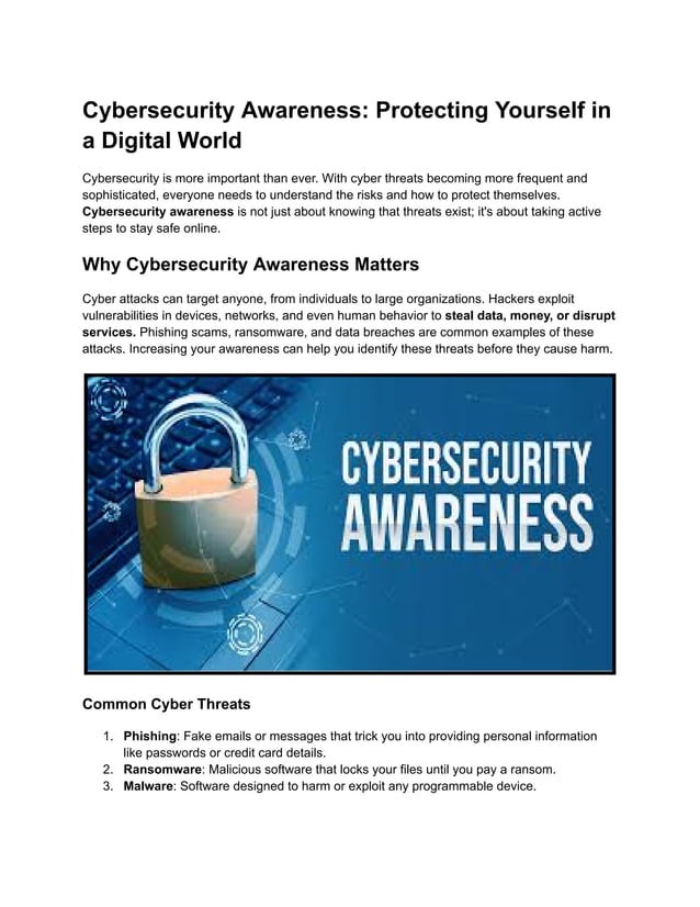 Cybersecurity Awareness Protecting Yourself in a Digital World.pdf