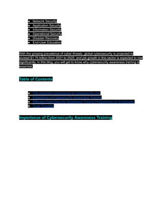 Cybersecurity Awareness Training Defend Detect Prevent Pdf