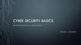 Cybersecurity Basics - Aravindr.com