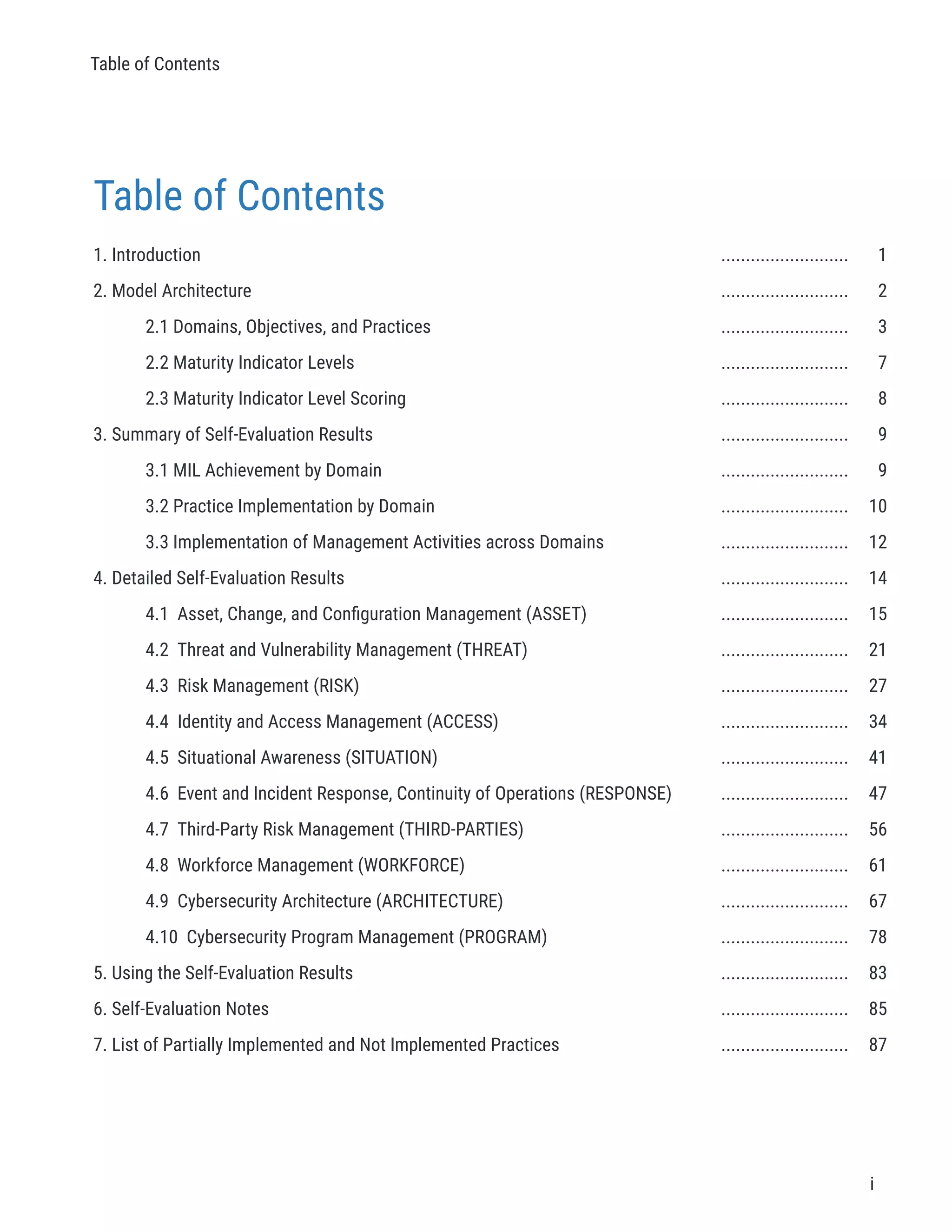 Cybersecurity Capability Maturity Model Self-Evaluation Report Jan 27 ...