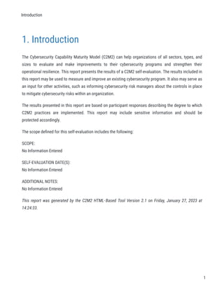 Cybersecurity Capability Maturity Model Self-Evaluation Report Jan 27 ...