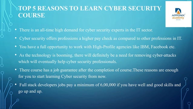Cyber security certification course | PPTX