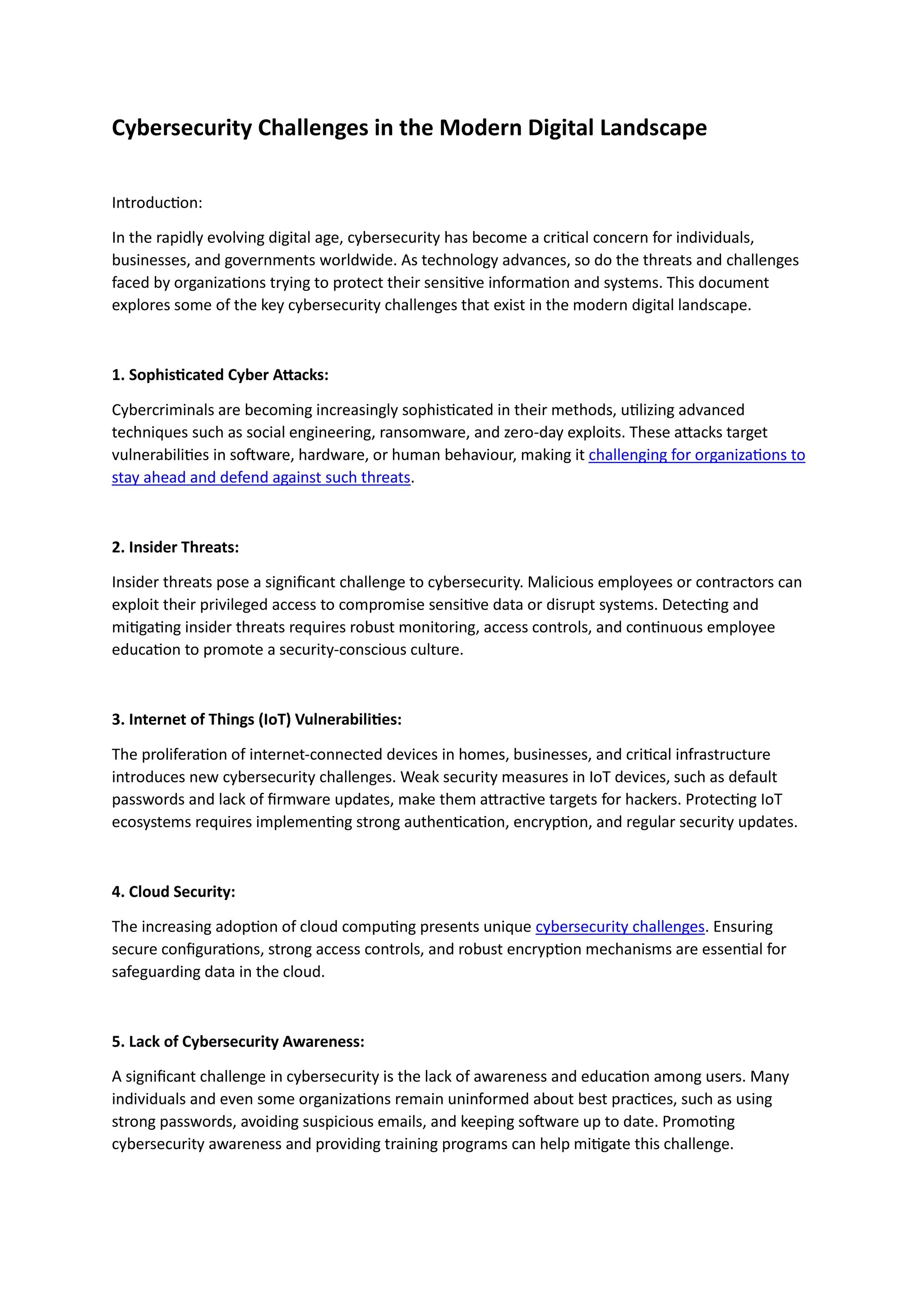 Cybersecurity Challenges in the Modern Digital Landscape.docx