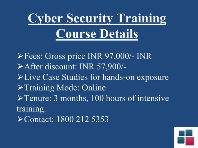 Cyber Security Course In Chennai-March | PPT