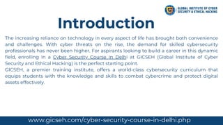 GICSEH: Best Cyber Security Course in Delhi | PPT