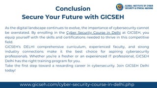 GICSEH: Best Cyber Security Course in Delhi | PPT