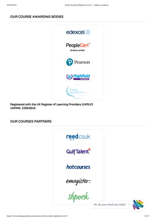 Cyber security diploma level 3 - Adams Academy | PDF | Information and ...