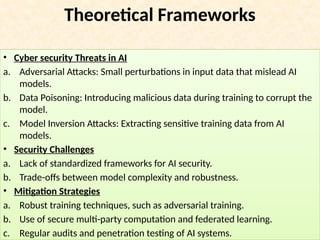 Cyber security Effects on AI: Challenges and Mitigation Strategies.pptx