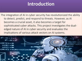 Cyber security Effects on AI: Challenges and Mitigation Strategies.pptx