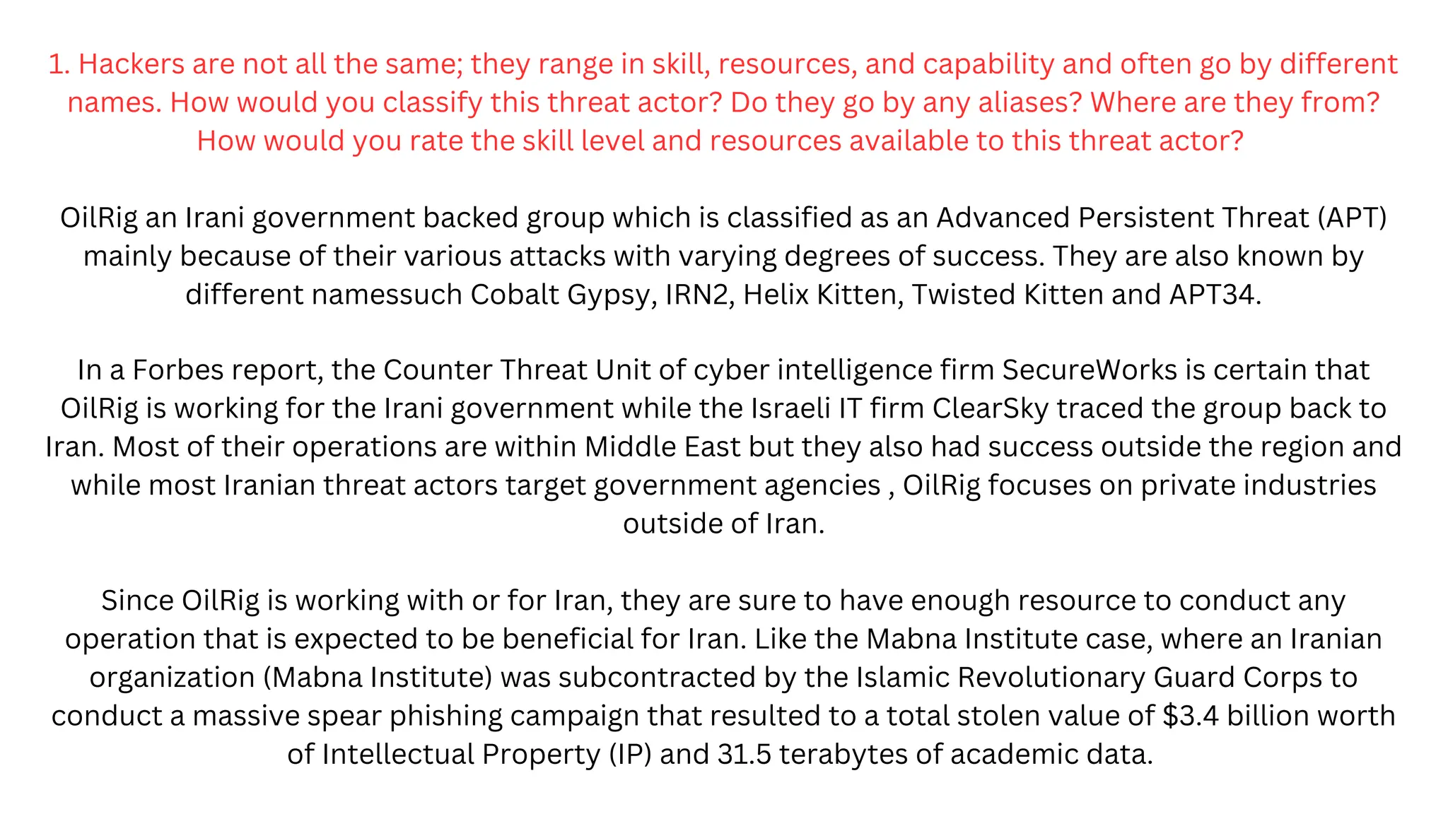 Cybersecurity for Everyone Course. Final Project OilRig.pdf