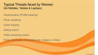 Cyber security for women using mobile devices | PPTX