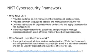 Cybersecurity Framework - Introduction | PPTX