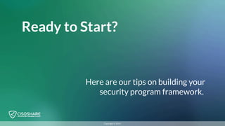 How to Build a Cyber Security Framework | PDF